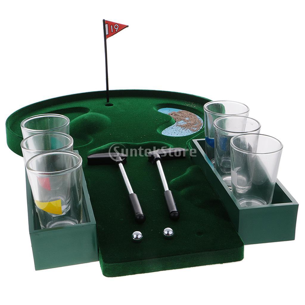 Mini Table Top Golf Drinking Game Set With Shot Glasses Dgitrends
